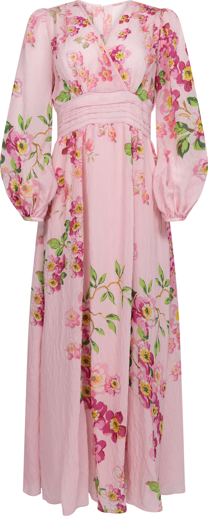 byTiMo - Kjoler - Viscose V-Neck Dress - Cherry Blossom - Villoid