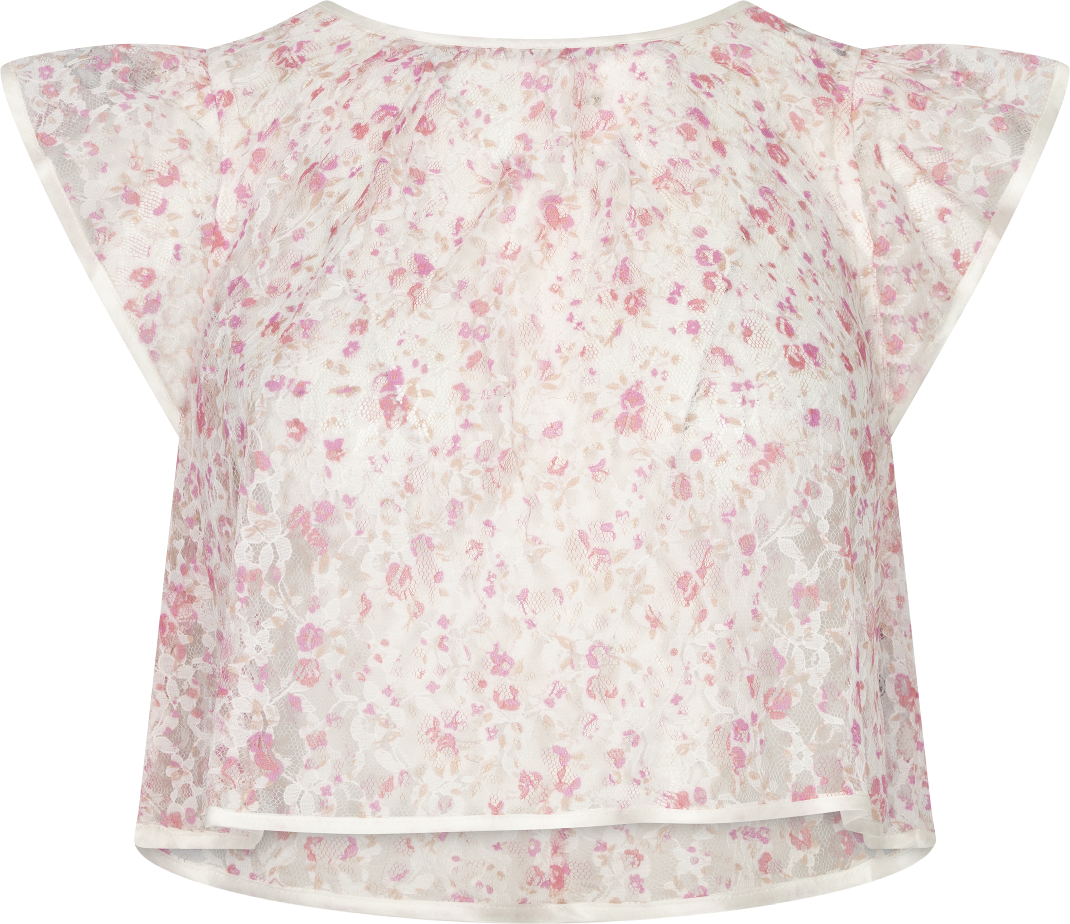 byTiMo - Bluser & skjorter - Lace Ruffle Top - Antique Brass - Villoid