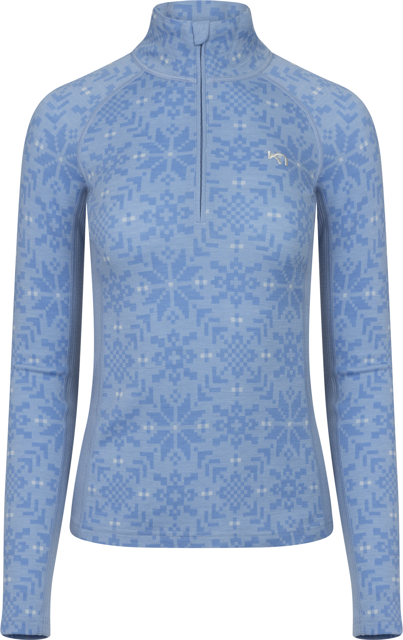 Kari Traa - Undertøy - Edith Half Zip - Pastel Light Blue - Villoid