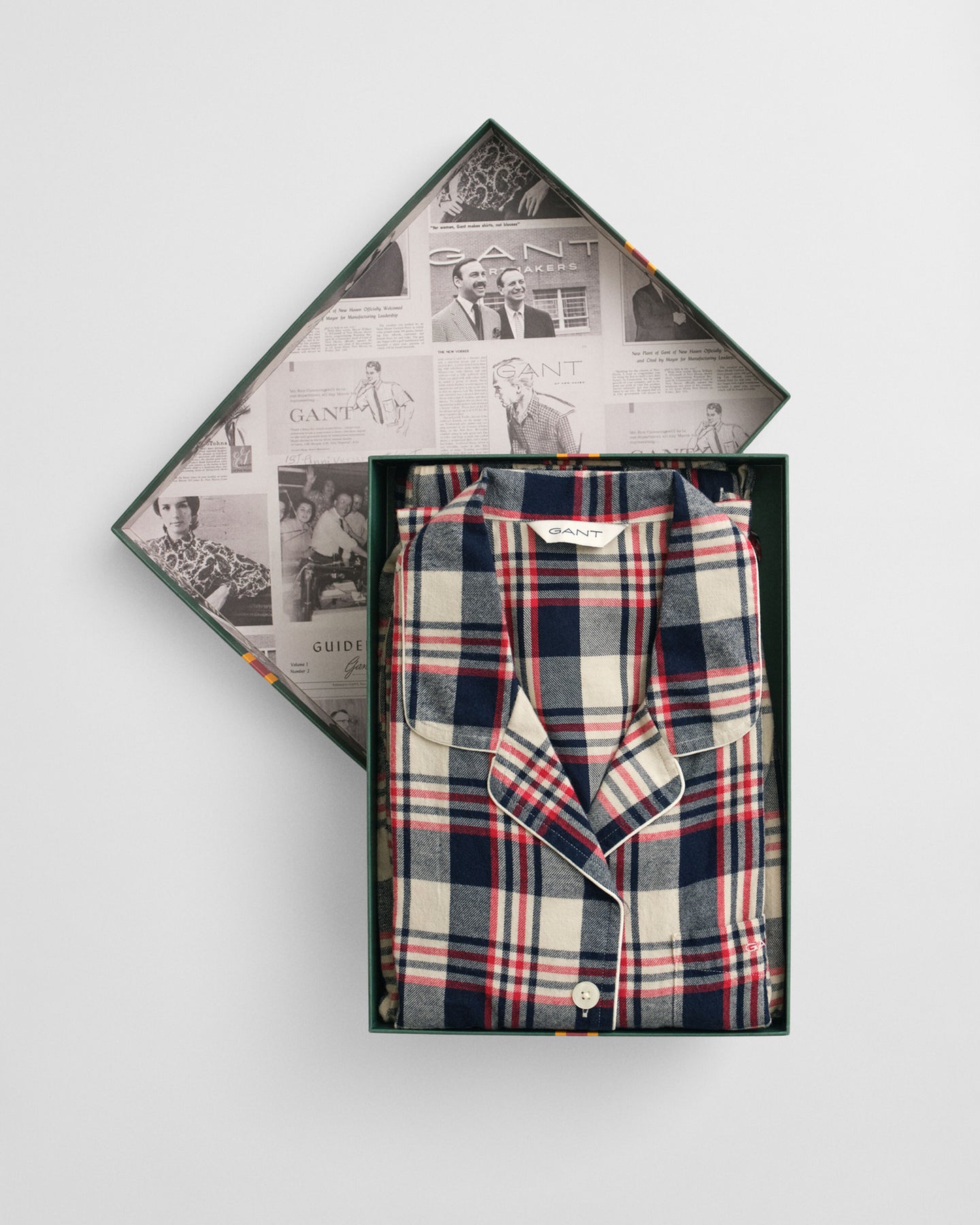 GANT - Undertøy - Flannel Pajama Set Gift Box - Ruby Red - Villoid