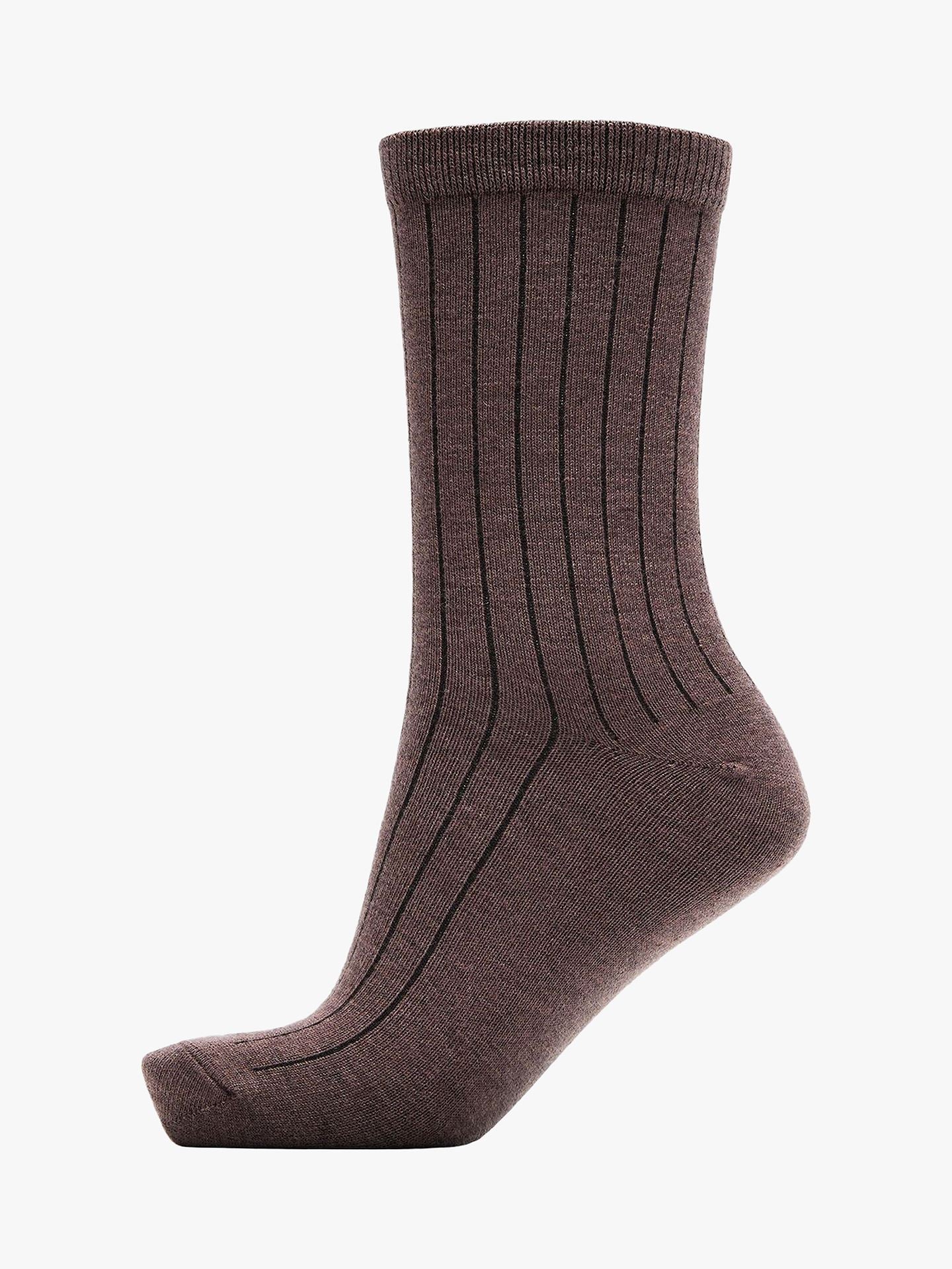 Selected Femme - Undertøy - Bobby 2-Pack Wool Blend Sock - Brownie ...