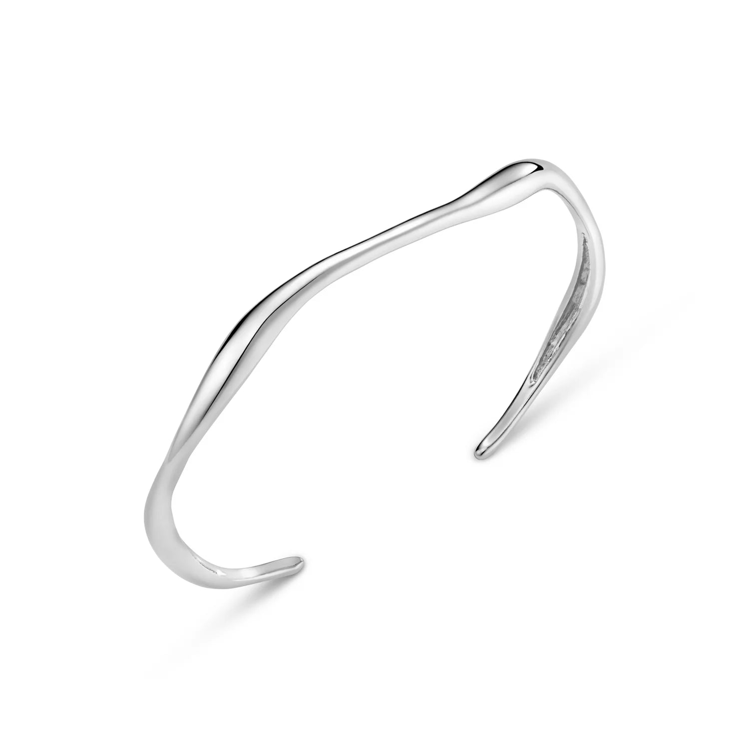 Orelia - Smykker - Fine Wave Bangle - Silver - Villoid