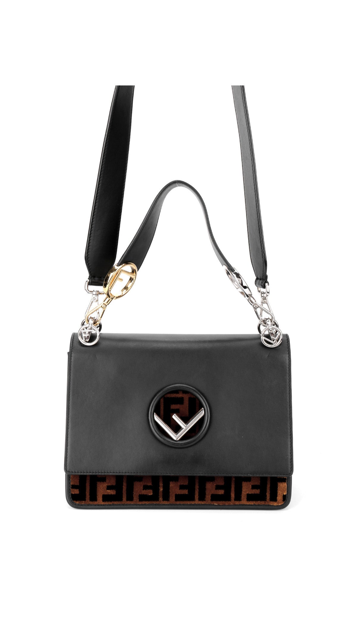 Fendi Vintage - Vesker - Fendi Kan I Monogram Shoulder Bag - Black ...
