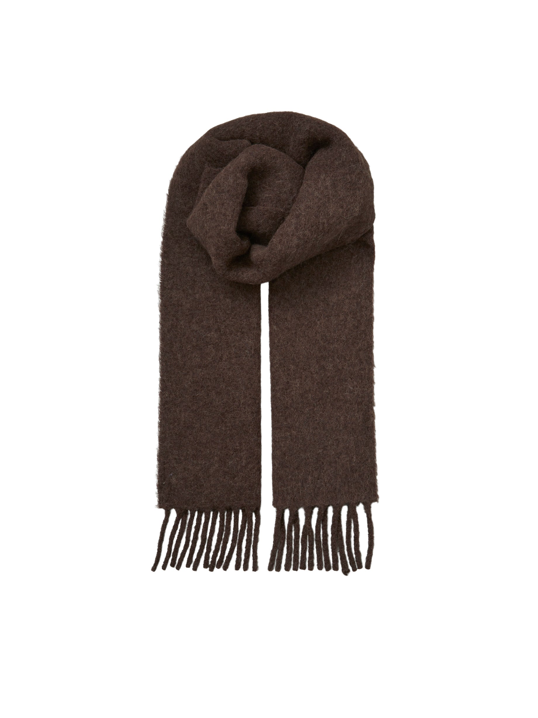 Becksöndergaard - Tilbehør - Solid Yuta Scarf - Hot Fudge Brown - Villoid