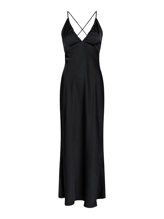 Jolly Heavy Sateen Dress - Black – VILLOID