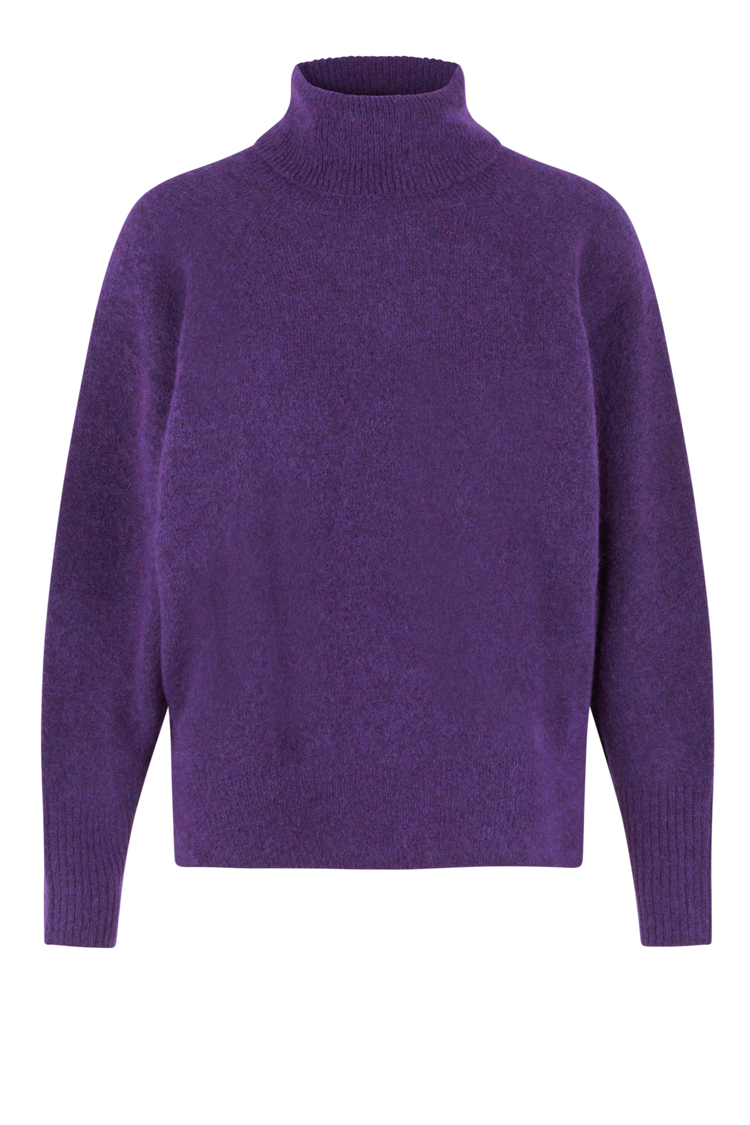 Second Female - Gensere - Brook Knit Oversize T-Neck - Tillandsia ...