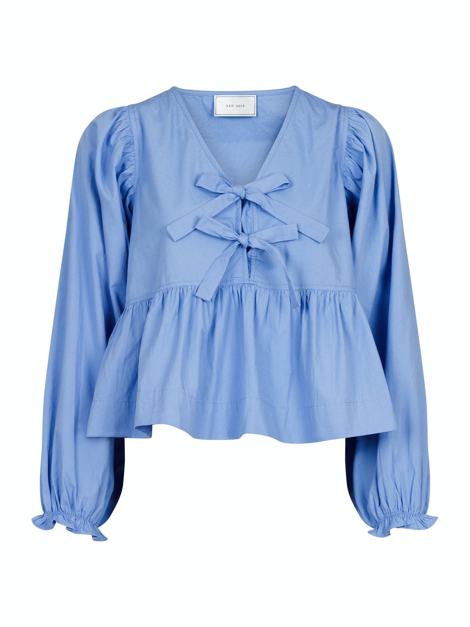 Neo Noir - Bluser & skjorter - Bessie C Poplin Blouse - Light Blue ...