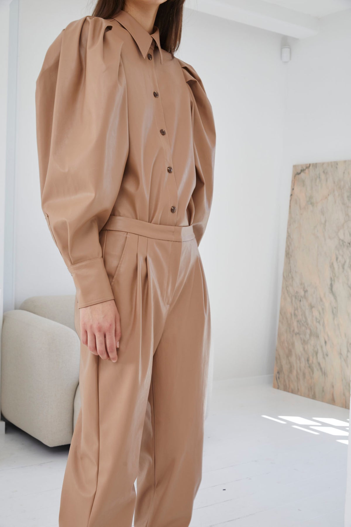 Designers Remix - Bluser & skjorter - Marie Sleeve Blouse - Camel - Villoid