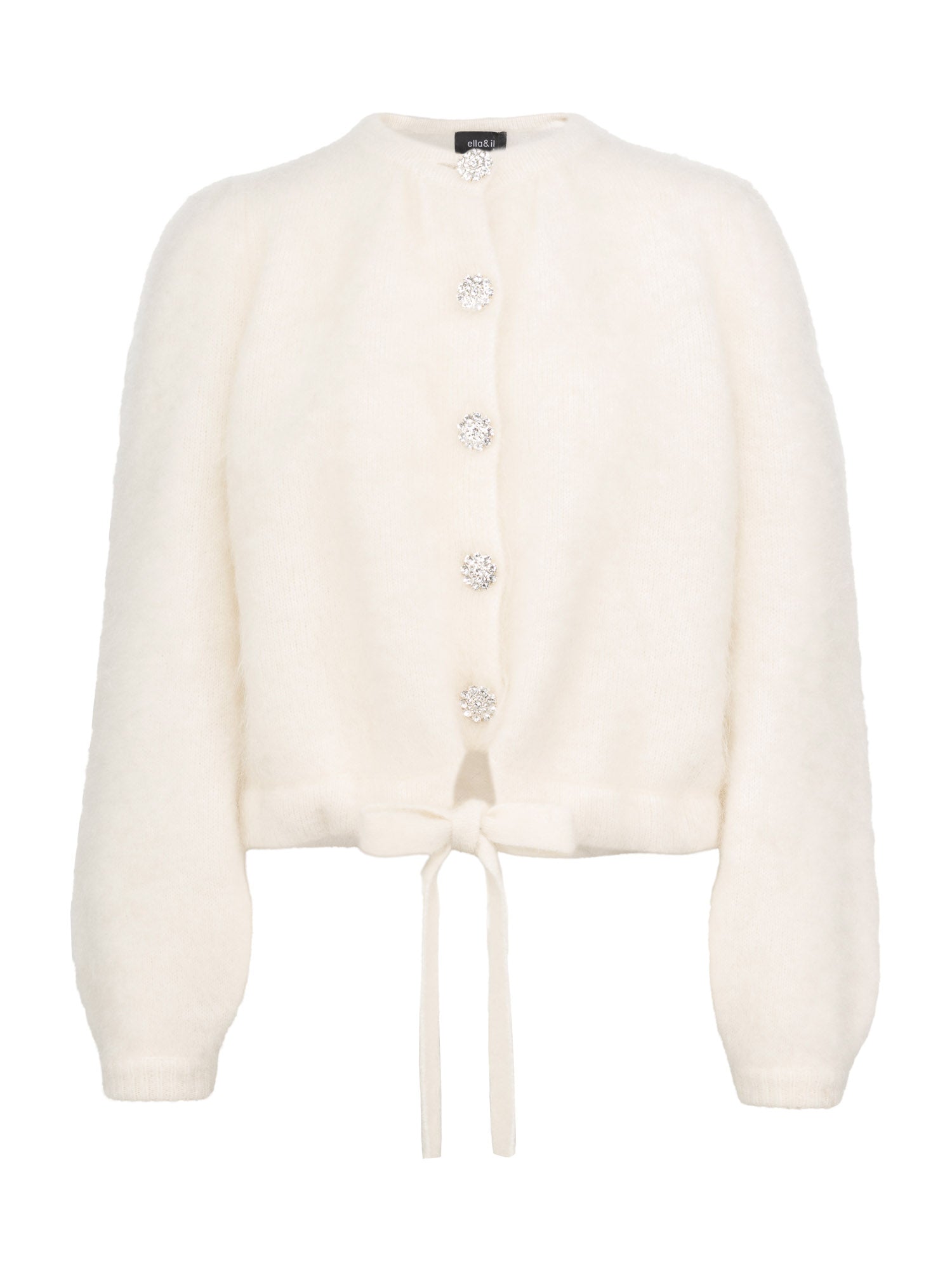 Ella & il - Gensere - Franca Lux Chunky Cardigan - White - Villoid