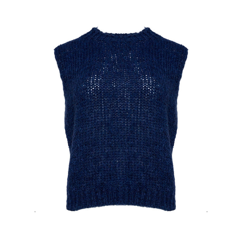 Noella - Gensere - Kala Vest Wool - Navy - Villoid