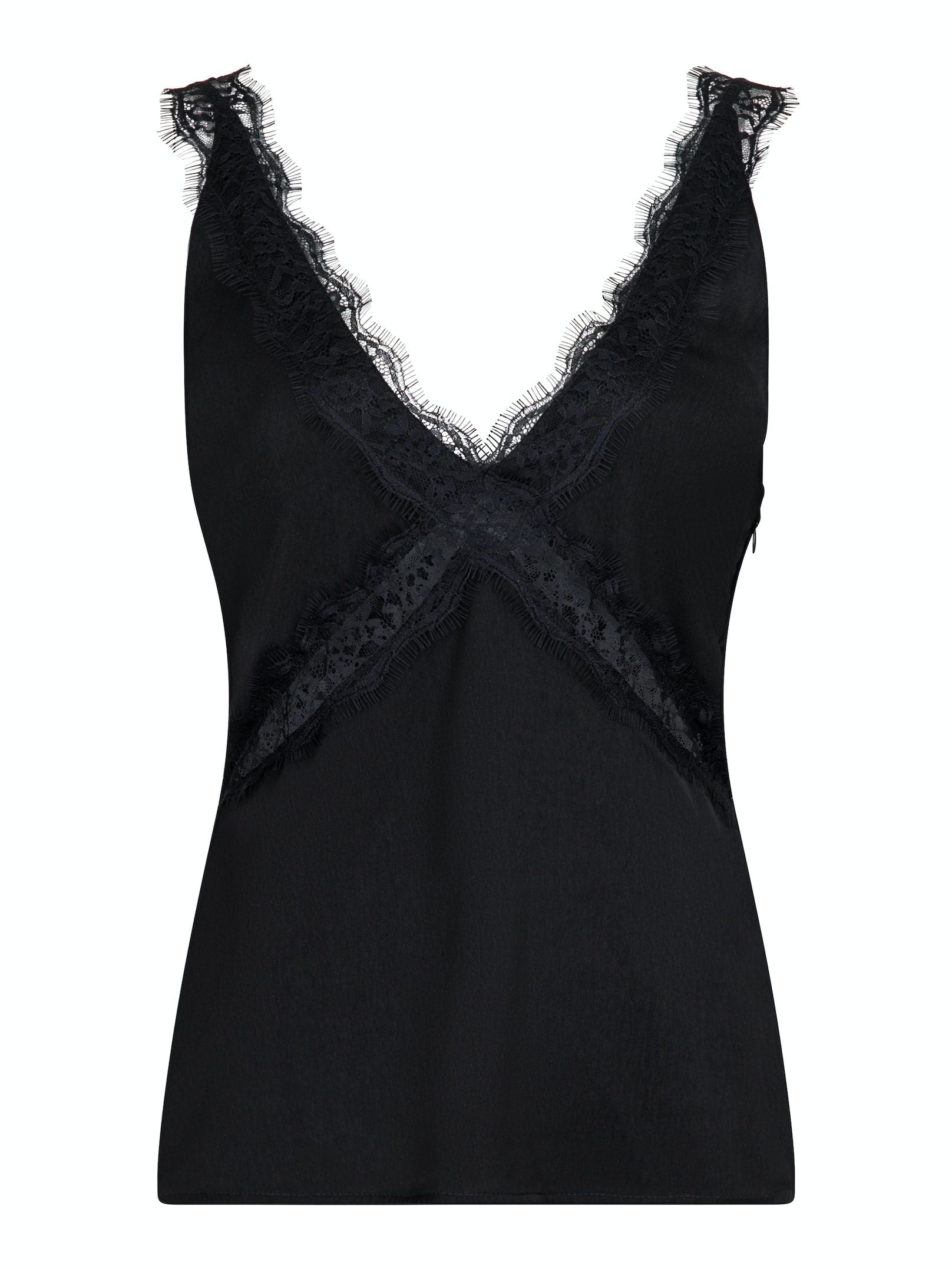 Neo Noir - T-skjorter & topper - Vixen Lace Top - Black - Villoid