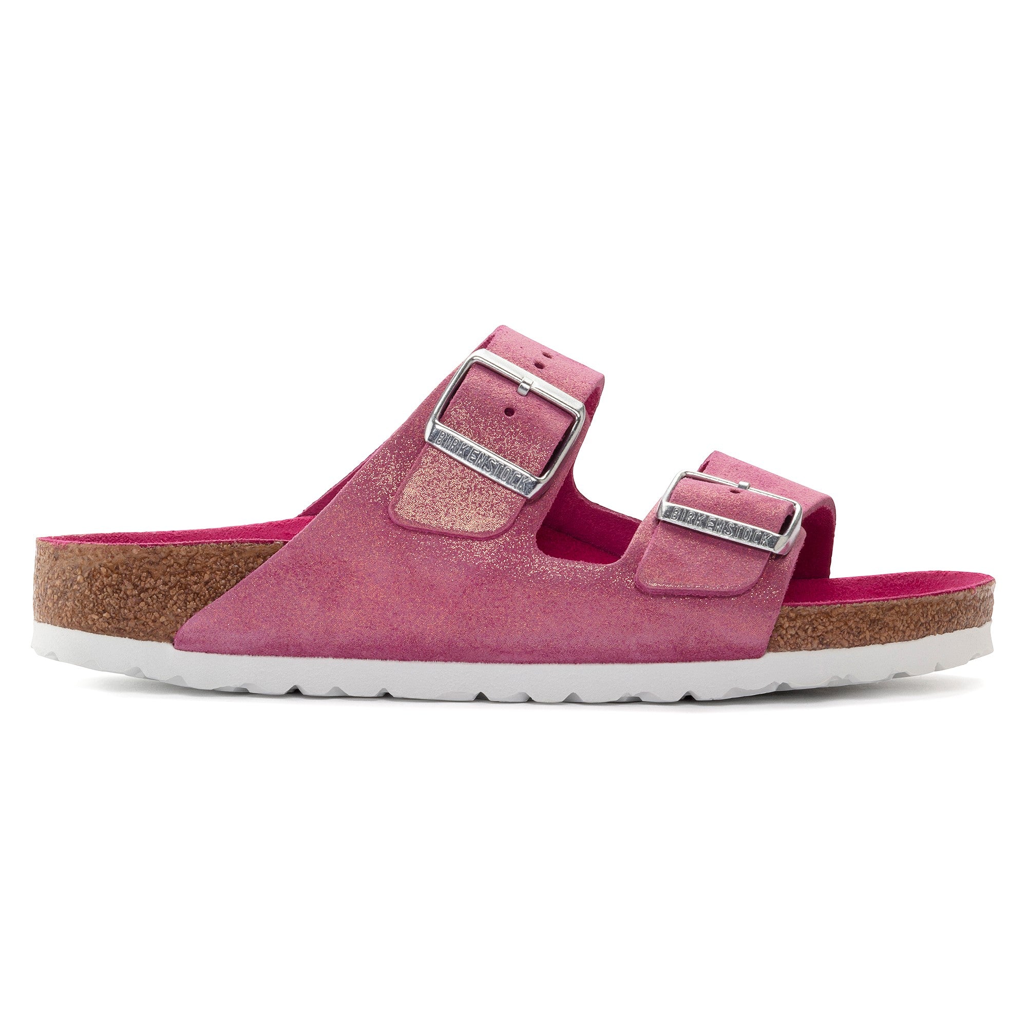 Birkenstock - Sko - Arizona Suede Leather Narrow - Shimmering Fuchsia ...