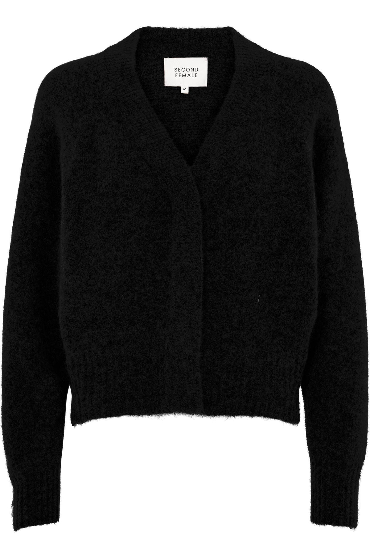 Second Female - Gensere - Brook Knit Boxy Cardigan - Black - Villoid