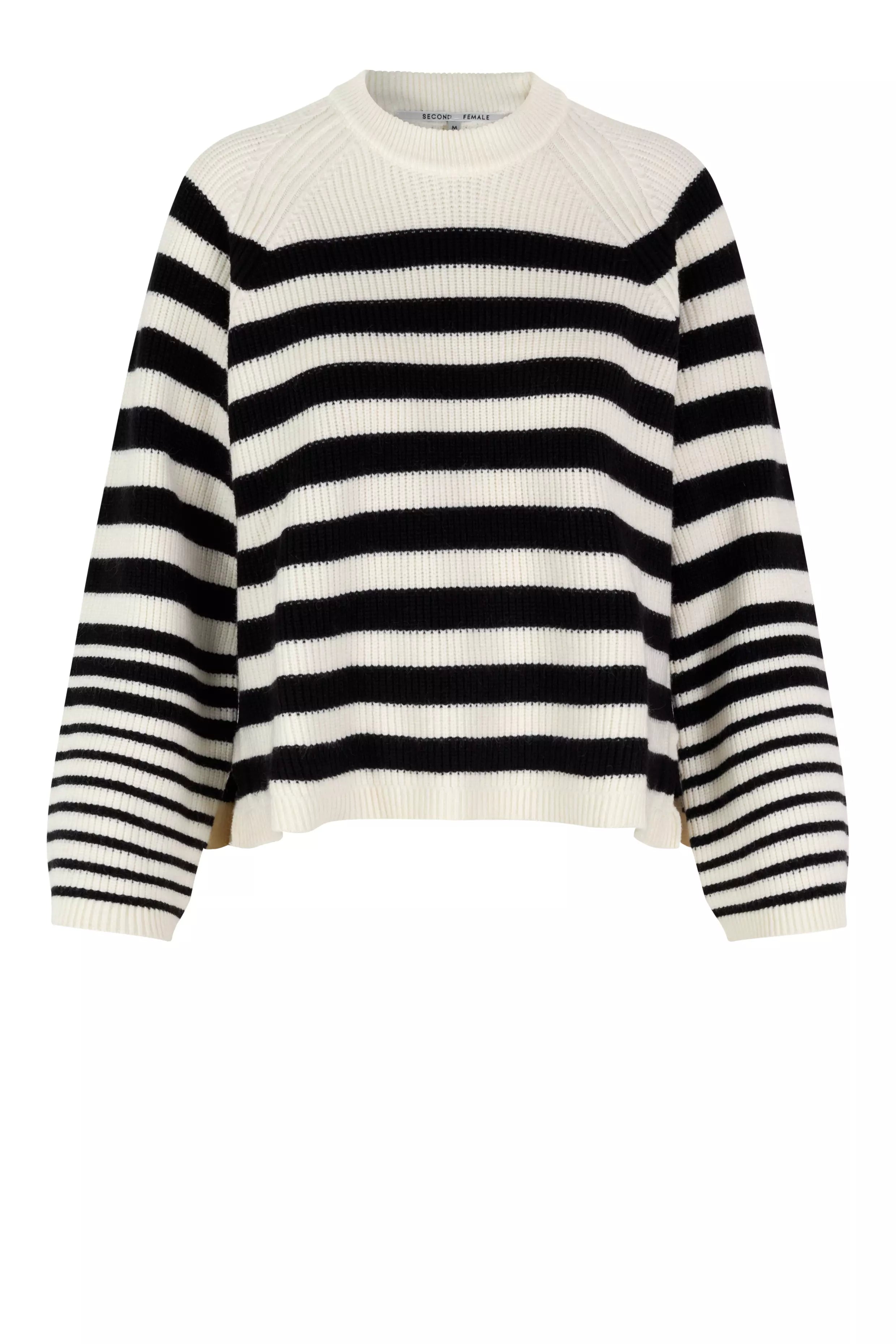 Second Female - Gensere - Matea Knit O-Neck - Black - Villoid